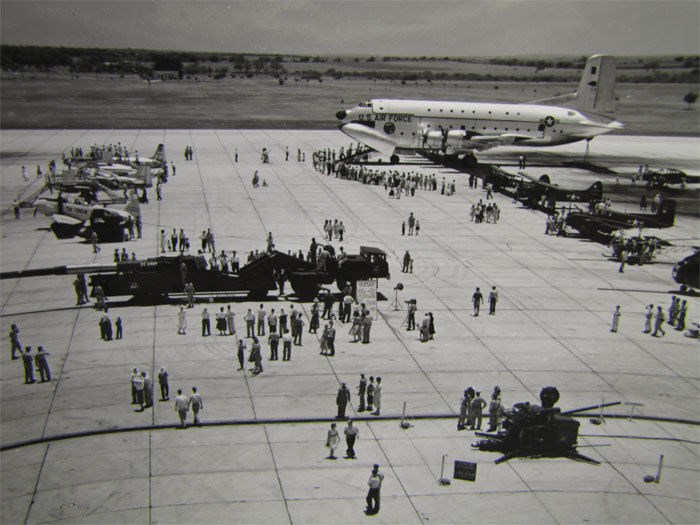 Vintage 8" x 10" B&W Photo Public Tour US Army Air Base