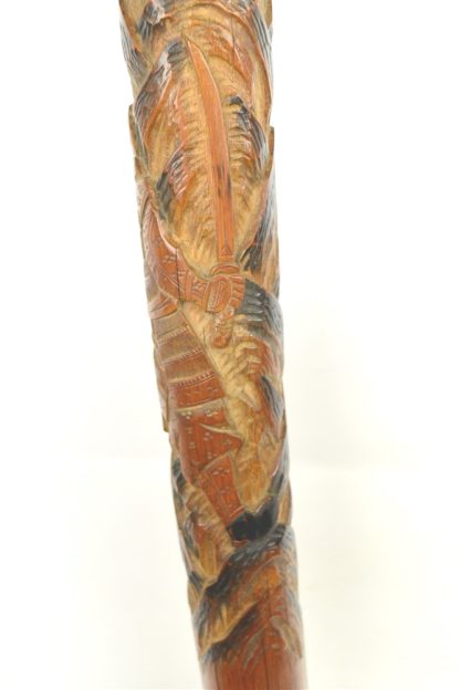 Japanese Folk Art Walking Stick Massive Bamboo Trunk Club Carved ...