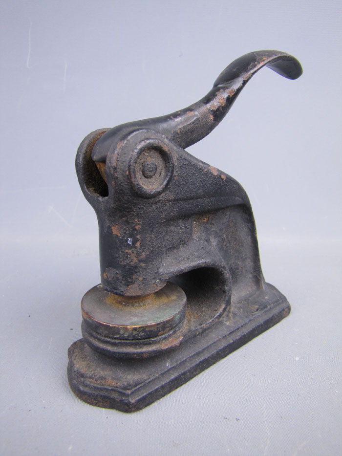 Vintage Cast Iron Corporate Embosser Seal Stamp Press Andrews Oil Gas ...