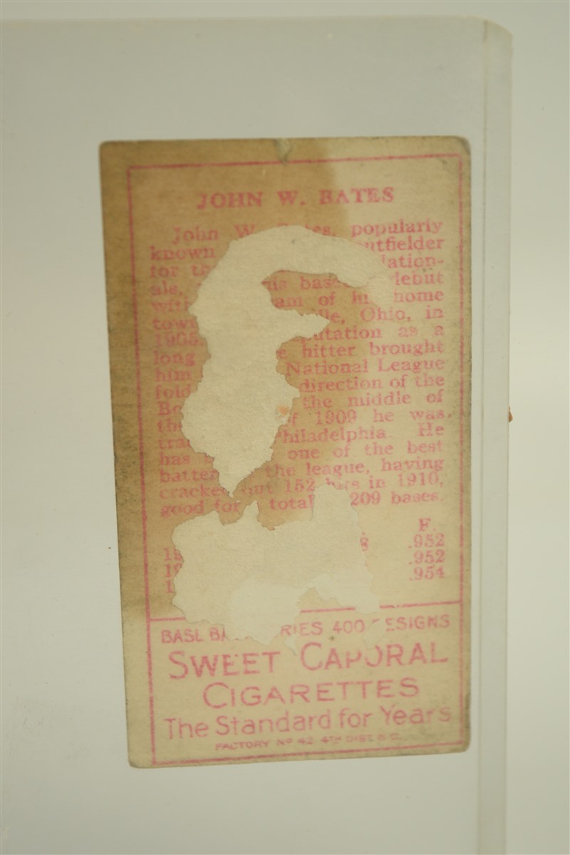 Antique 1911 Tobacco Philadelphia Phillies Baseball Cigarette Card John ...