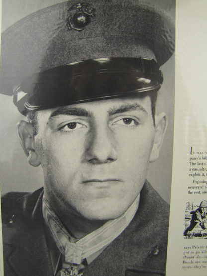 1953 War Bonds Ad USMCR Pfc. Hector A. Cafferata Jr. Medal of Honor