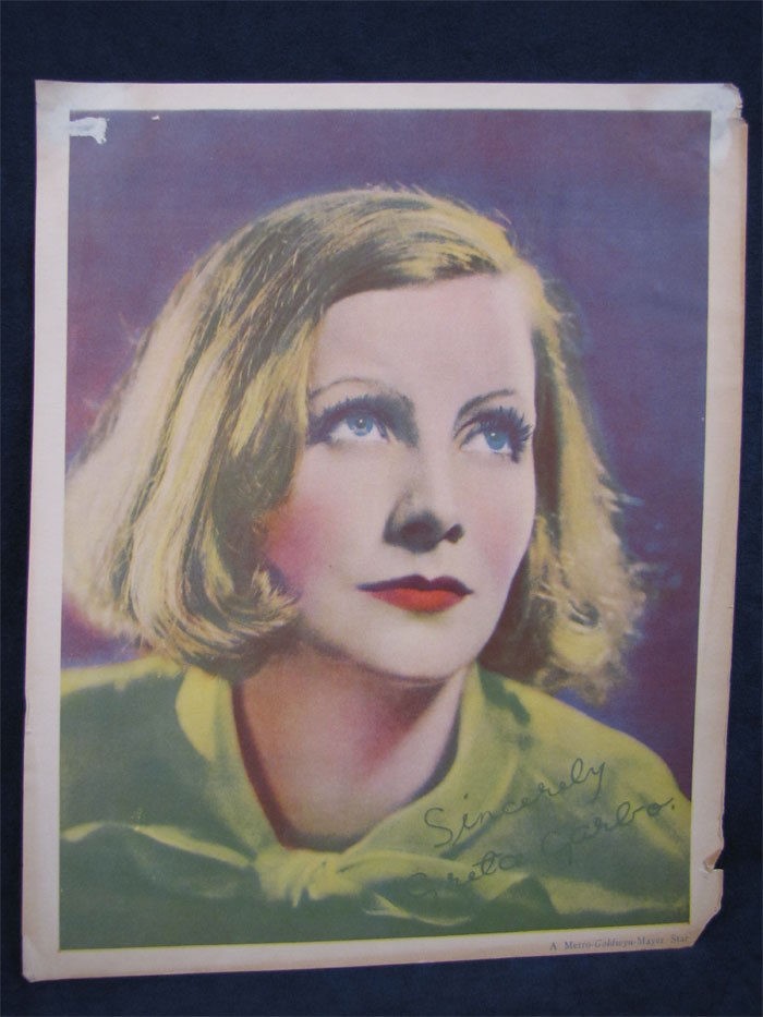 Rare Greta Garbo Vintage Tinted MGM Publicity Photo