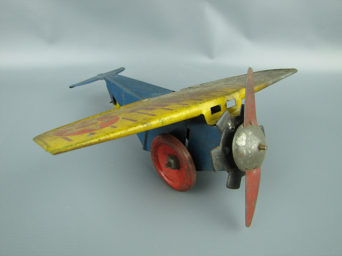 Vintage 1930s Girard Toys Air Mail Monoplane Tin Push Clicker Toy 9-1/8 ...