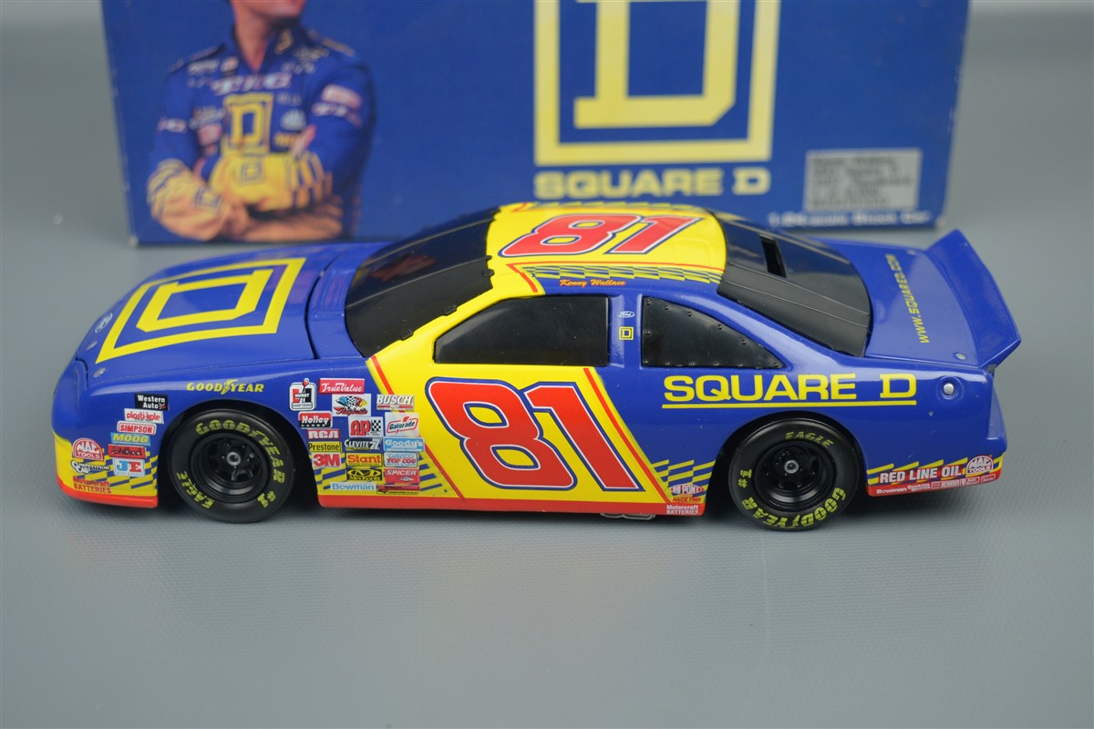 1997 NASCAR #81 Kenny Wallace 'Square D' 1/24 Thunderbird Diecast Bank ...
