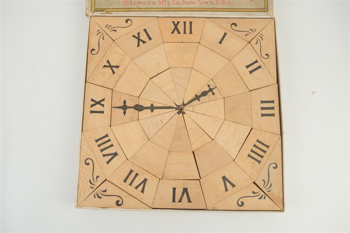 Very Rare c. 1905 Strauss MFG Co. Clock Blocks Set Complete Child ...