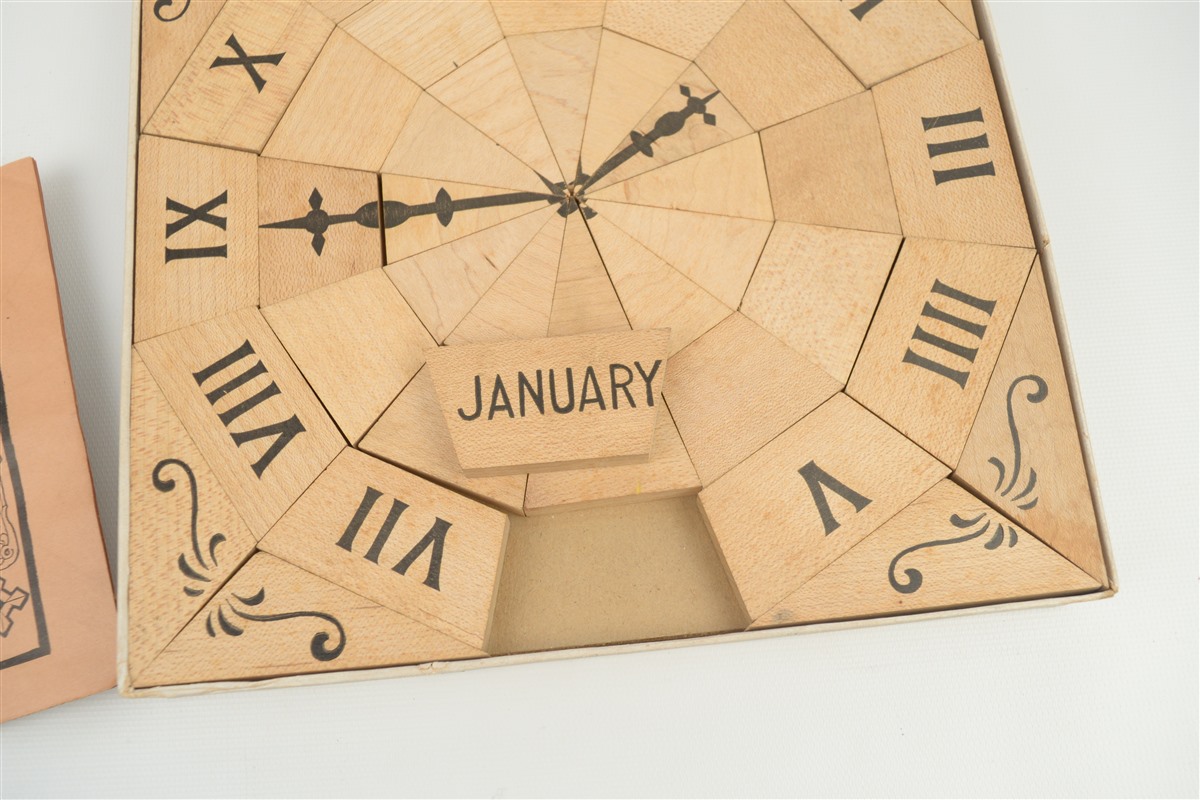 Very Rare c. 1905 Strauss MFG Co. Clock Blocks Set Complete Child ...