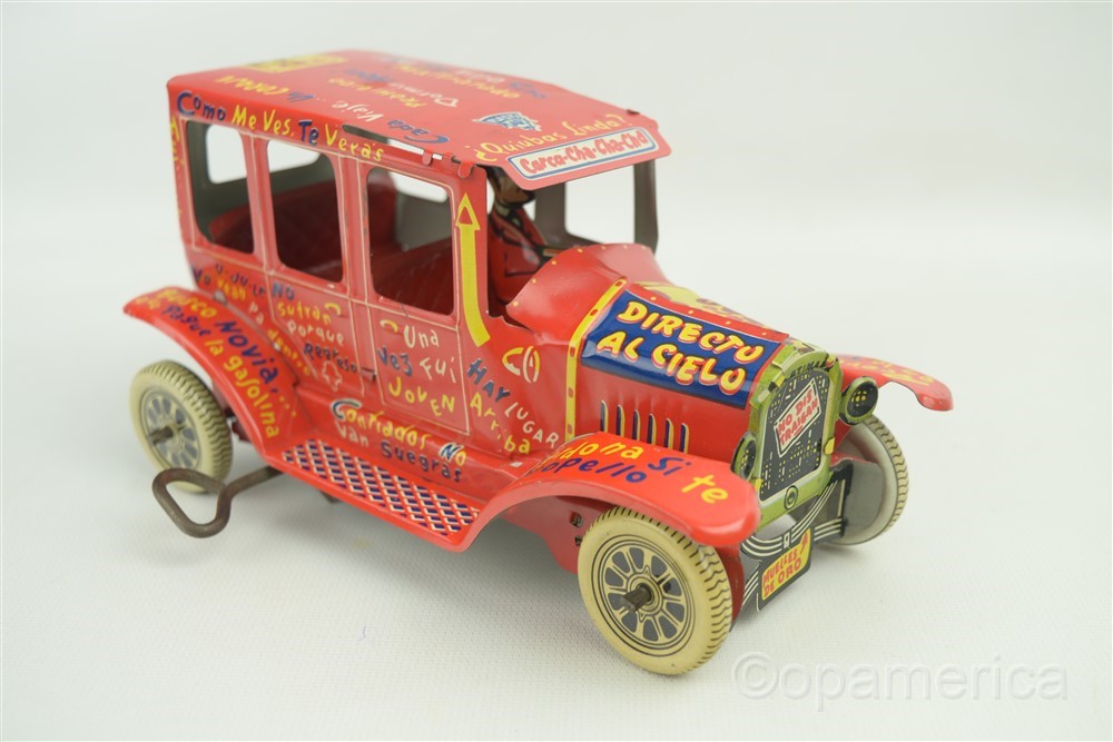 Rare Vintage Marx Plastimarx Old Jalopy Red Variation Spanish Tin ...